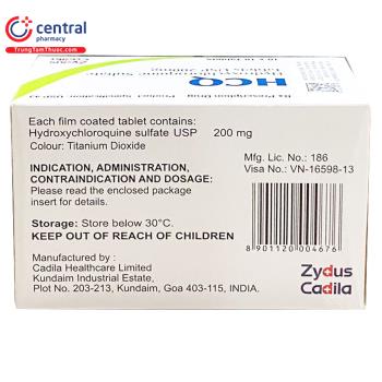 Thuốc HCQ 200mg điều trị viêm khớp dạng thấp, lupus ban đỏ