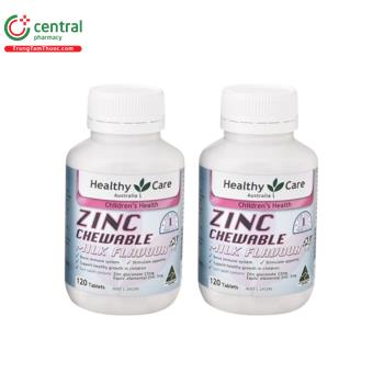 Viên nhai bổ sung kẽm Úc cho bé Healthy Care ZinC Chewable Milk Flavour ...