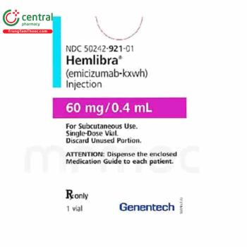 Thuốc Hemlibra 60mg/0,4ml Emicizumab điều trị bệnh Haemophilia A