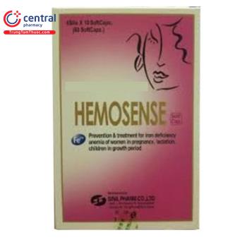 Thuốc Hemosense - Bổ sung sắt, các chất cần thiết cho phụ nữ có thai