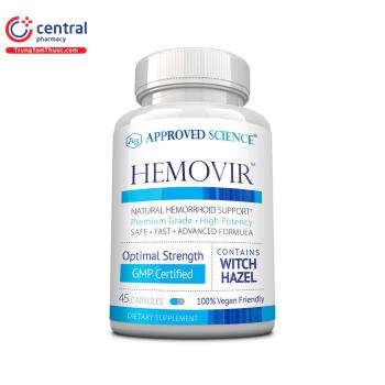 [CHÍNH HÃNG] Thuốc Hemovir (lọ 45 viên) hỗ trợ điều trị bệnh trĩ