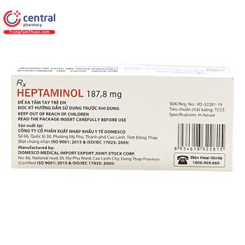 Thuốc Heptaminol Domesco - điều trị hạ huyết áp tư thế