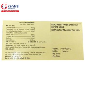 Thuốc HanseoHepadif Cap. : liều dùng, cách dùng, lưu ý