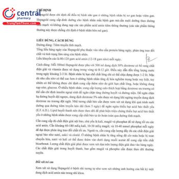 Thuốc Hepagold 250ml - Dung dịch tiêm truyền cung cấp chất đạm