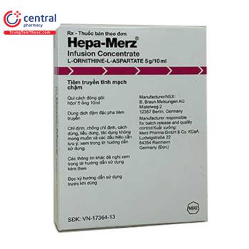 Thuốc Hepa-Merz 5g/10ml: Chỉ định, liều dùng và lưu ý sử dụng