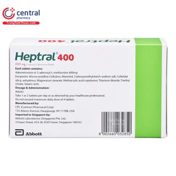 [CHÍNH HÃNG] Thuốc Heptral 400mg - Bảo vệ, tăng cường chức năng gan