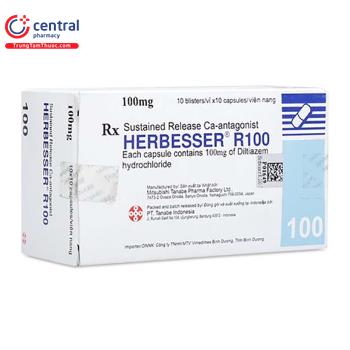 [CHÍNH HÃNG] Thuốc điều trị đau thắt ngực Herbesser R100 tác dụng,giá
