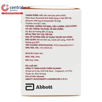 [CHÍNH HÃNG] Thuốc Hesmin 500mg Abbott - giải pháp cho người bệnh trĩ