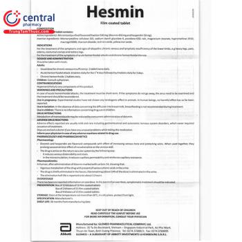 [CHÍNH HÃNG] Thuốc Hesmin 500mg Abbott - giải pháp cho người bệnh trĩ