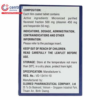 [CHÍNH HÃNG] Thuốc Hesmin Glomed - Thuốc điều trị trĩ