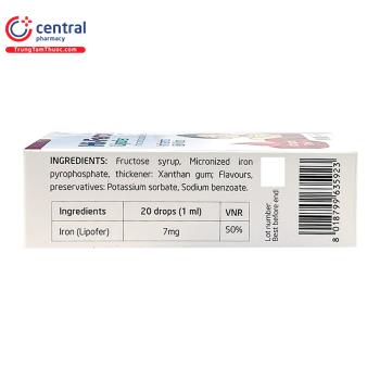 [CHÍNH HÃNG] Siro Hi-Feron Lipofer bổ sung sắt cho trẻ
