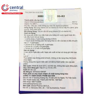 [CHÍNH HÃNG] Hibon Vitamin D3 K2 Infant giúp bé cao lớn