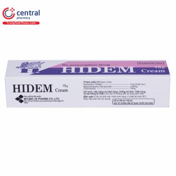 Thuốc trị viêm da Hidem Cream 15g: Chỉ định, Liều dùng và Cách dùng