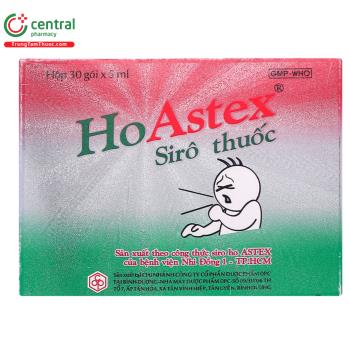 Siro HoAstex gói 5ml - Điều trị ho trong viêm họng, viêm phế quản