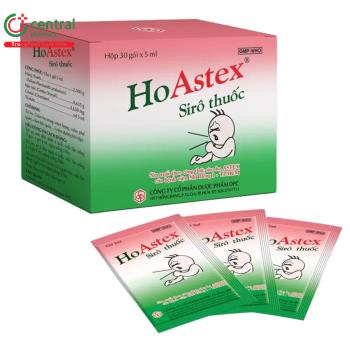 Siro HoAstex gói 5ml - Điều trị ho trong viêm họng, viêm phế quản