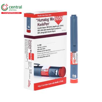 Thuốc tiêm Humalog Mix 50/50 KwikPen trị đái tháo đường cần insulin