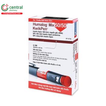 Thuốc tiêm Humalog Mix 50/50 KwikPen trị đái tháo đường cần insulin