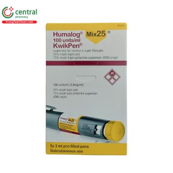 Thuốc tiêm Humalog Mix25 KwikPen điều trị đái tháo đường cần insulin