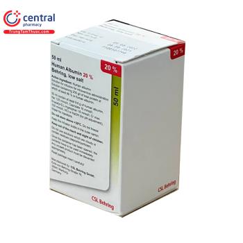 [CHÍNH HÃNG] Thuốc Human Albumin 20% Behring, Low Salt 50ml