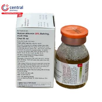 [CHÍNH HÃNG] Thuốc Human Albumin 20% Behring, Low Salt 50ml