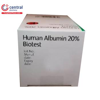 Thuốc tiêm Human Albumin 20% Biotest - Bổ sung Albumin cho cơ thể