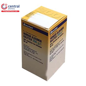 [CHÍNH HÃNG] Thuốc Human Albumin Baxter 200 g/l 20% 50ml