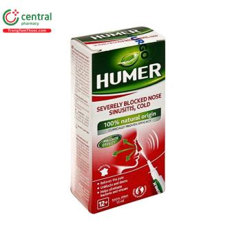 Xịt Humer Severely Blocked Nose Sinusitis, Cold thông mũi nhanh chóng