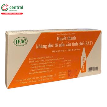 Thuốc tiêm SAT 1500UI - Thuốc huyết thanh kháng độc tố uốn ván