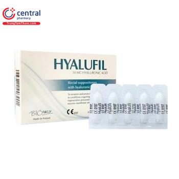 [CHÍNH HÃNG] Thuốc Hyalufil Biofaktor - Viên đặt giảm đau rát hậu môn