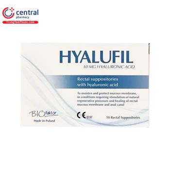 [CHÍNH HÃNG] Thuốc Hyalufil Biofaktor - Viên đặt giảm đau rát hậu môn