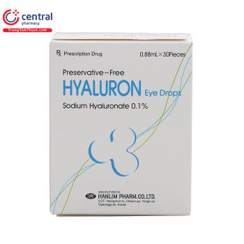 [CHÍNH HÃNG] Thuốc nhỏ mắt Hyaluron Eye Drops hộp 30 ống x 0,88mL
