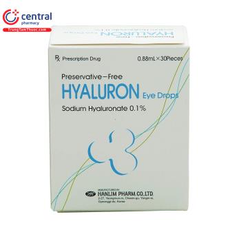 [CHÍNH HÃNG] Thuốc nhỏ mắt Hyaluron Eye Drops hộp 30 ống x 0,88mL