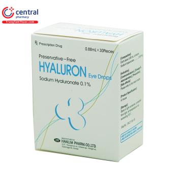 [CHÍNH HÃNG] Thuốc nhỏ mắt Hyaluron Eye Drops hộp 30 ống x 0,88mL