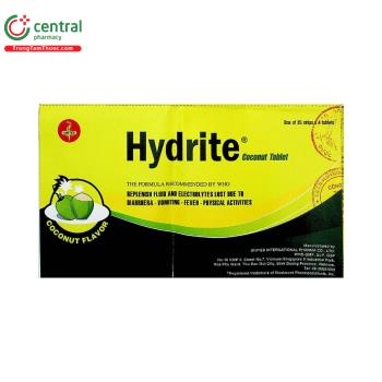 Thuốc Hydrite Coconut Tablet bù nước, điện giải trong tình trạng mất nước