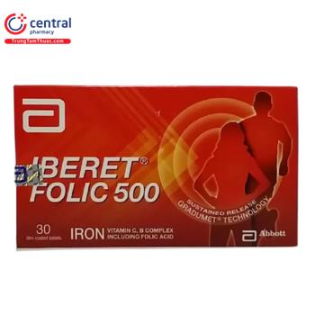 [CHÍNH HÃNG] Thuốc Iberet Folic 500: tác dụng, chỉ định