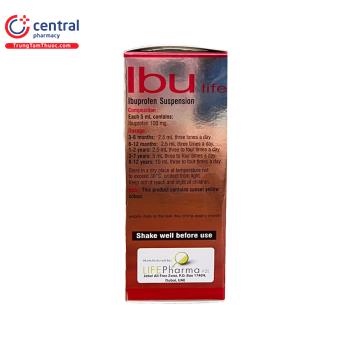 [CHÍNH HÃNG] Thuốc Ibulife 100mg/5ml - hạ sốt giảm đau an toàn