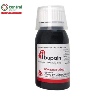 Thuốc Ibupain 100mg chứa Ibuprofen dạng hỗn dịch giúp hạ sốt giảm đau