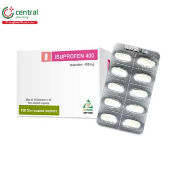 Thuốc Ibuprofen 400 T.V Pharm: Giảm đau, hạ sốt, kháng viêm