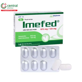 Thuốc Imefed 875mg/125mg điều trị các bệnh nhiễm khuẩn