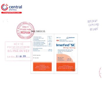 Thuốc Imefed SC 250mg/62,5mg - Điều trị nhiễm vi khuẩn hiệu quả