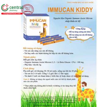 Immucan Kiddy - tăng cường hệ miễn dịch cho trẻ khoẻ mạnh