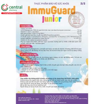 Thuốc Immuguard Junior giúp trẻ ăn ngon, tăng cường sức đề kháng