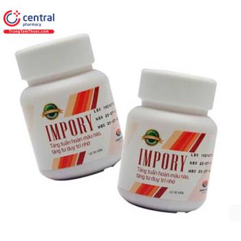 Thuốc Impory (Lọ 30 viên) - Thuốc có tác dụng hoạt huyết, bổ não