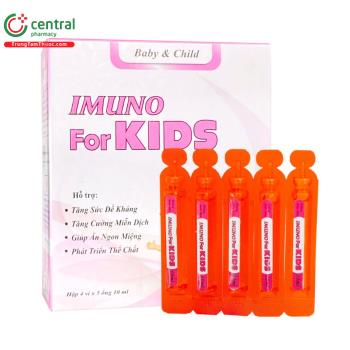 Imuno For Kids - Hỗ trợ tiêu hóa khỏe mạnh, tăng cường hấp thu dinh dưỡng