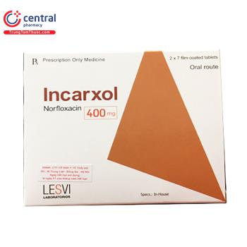 [CHÍNH HÃNG] Thuốc Incarxol 400mg trị nhiễm khuẩn tiết niệu sinh dục