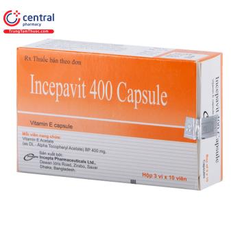 [CHÍNH HÃNG] Thuốc Incepavit 400 Capsule - bổ sung vitamin E