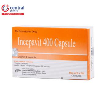 [CHÍNH HÃNG] Thuốc Incepavit 400 Capsule - bổ sung vitamin E