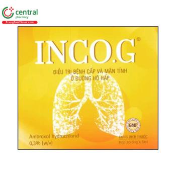 Thuốc Inco.G 0,3% dùng trong điều trị giảm ho, tiêu đờm hiệu quả