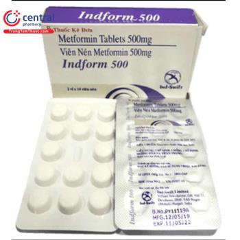 [CHÍNH HÃNG] Thuốc Indform 500 điều trị đái tháo đường thuộc tuýp 2