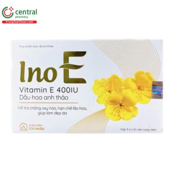 Thuốc Ino E giúp chống oxy hoá, hạn chế lão hoá da, giúp làm đẹp da